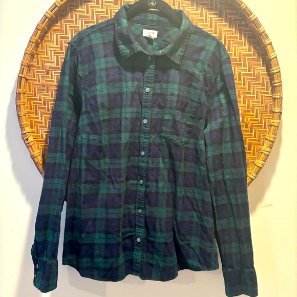 J. Crew | Tops | J Crew Plaid Flannel Shirt | Poshmark